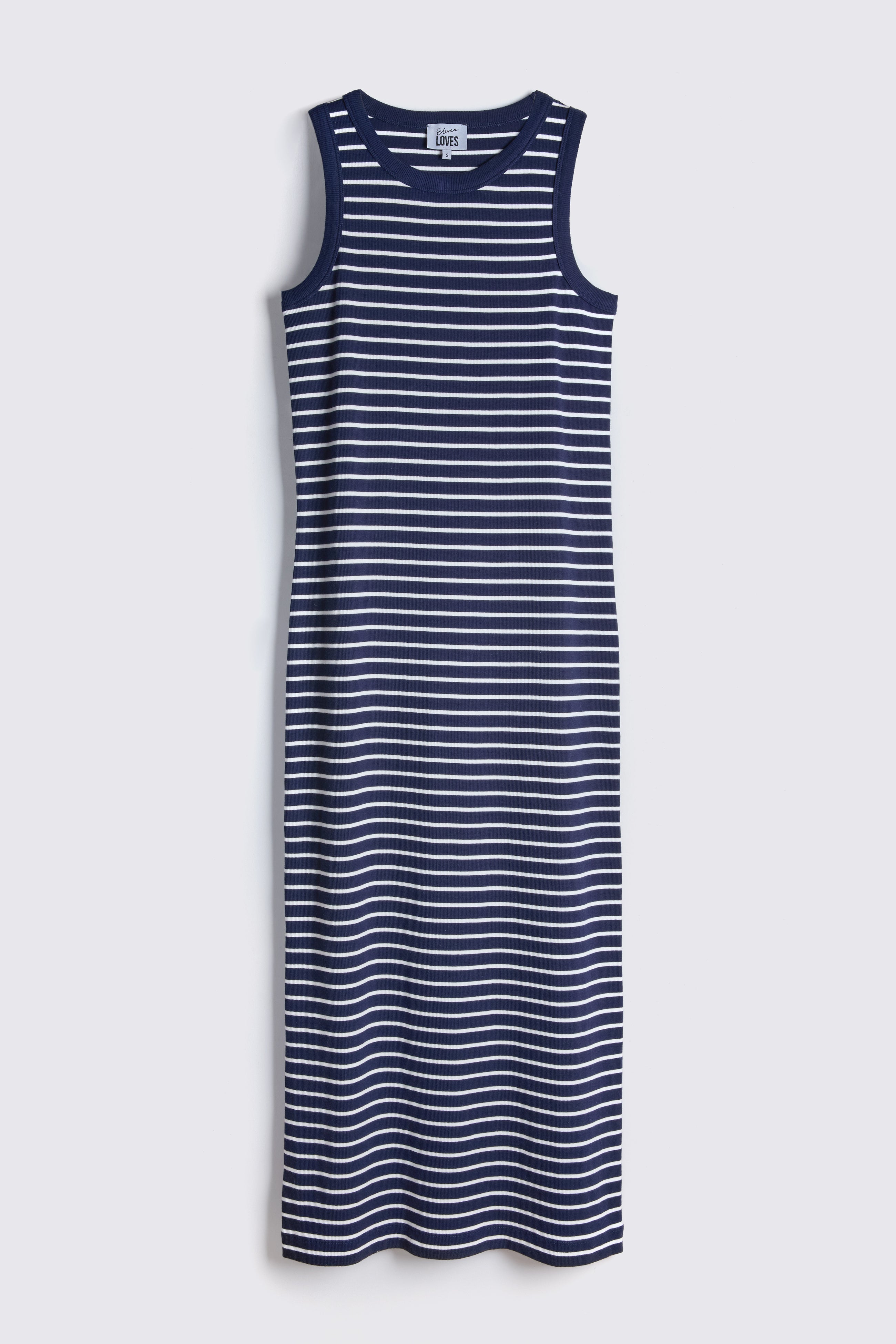 Izzy Striped Jersey Dress in Navy/Ivory | Versatile Women's Dress